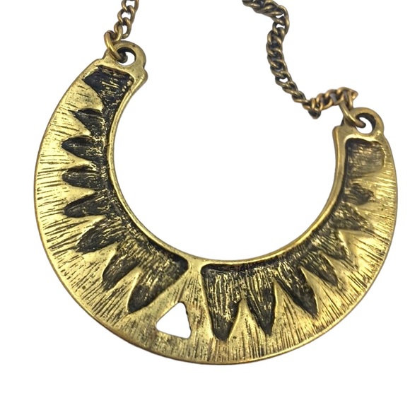 ZAD | Jewelry | Zad Antique Gold Tone Sun Blue Stone Necklace | Poshmark